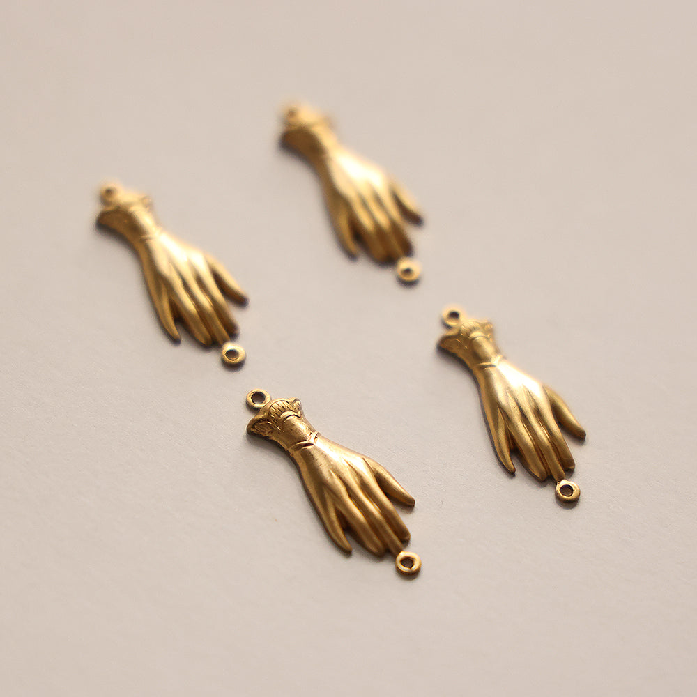 4pcs Double Loop Victorian Hand Connector Charm Pendants with Sleeve R ...